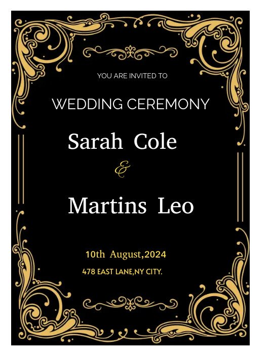 Plantilla de wedding invitation | PosterMyWall