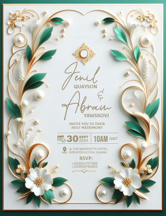 Wedding Invitation Templat | PosterMyWall