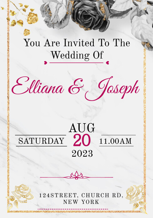Copy of wedding invitation | PosterMyWall