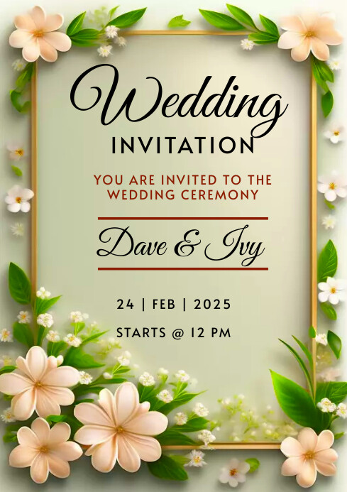 Wedding Invitation Templat | PosterMyWall