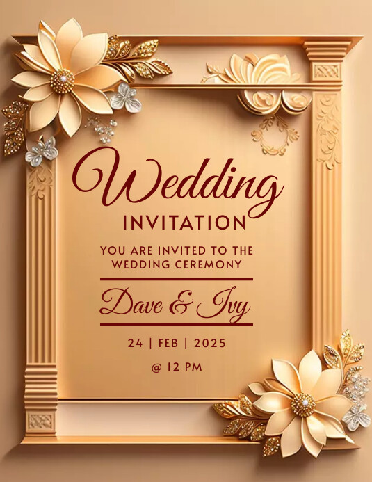 Plantilla de Wedding Invitation | PosterMyWall