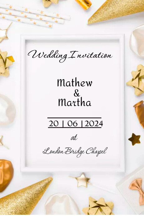 Wedding Invitation Template | PosterMyWall