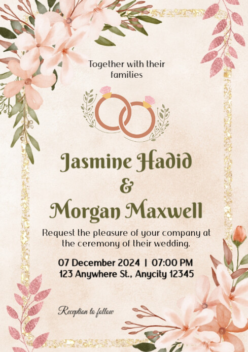 Wedding Invitation Template | PosterMyWall