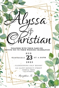 WEDDING INVITATION Template | PosterMyWall