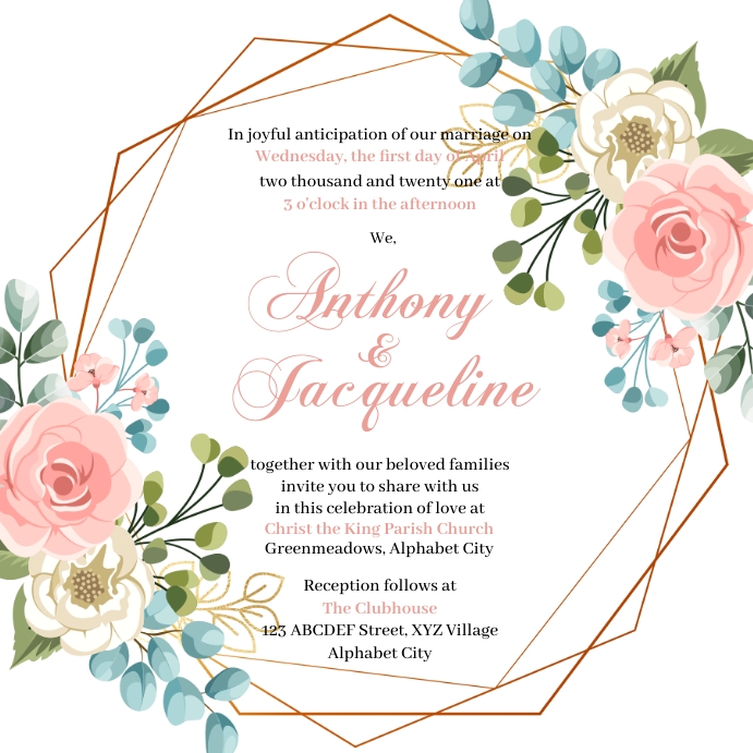 Wedding Invitation Template | PosterMyWall