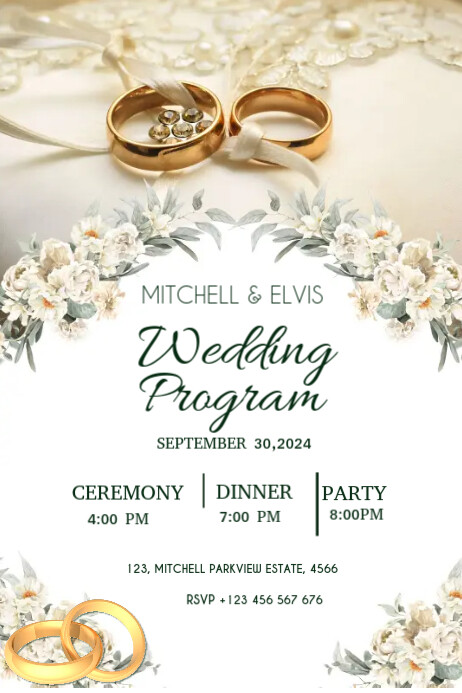 Plantilla de Wedding Invitation | PosterMyWall