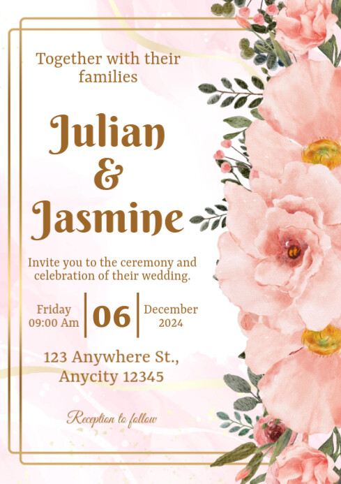 wedding Invitation Template | PosterMyWall