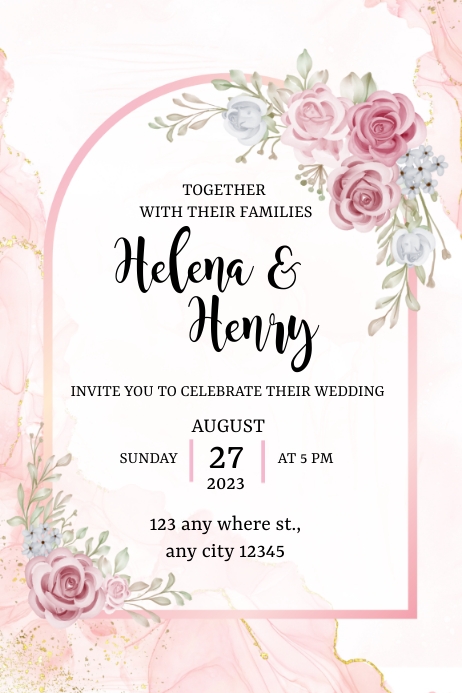 Wedding Invitation Template | PosterMyWall