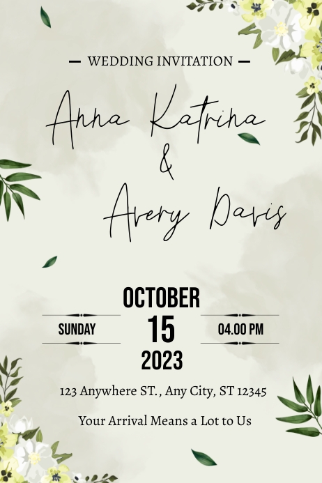 Wedding Invitation Template | PosterMyWall