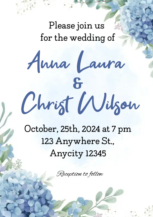 Plantilla de Wedding Invitation | PosterMyWall