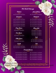 Wedding Invitation - Entourage Page Template | PosterMyWall
