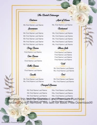 Wedding Invitation - Entourage Page Template | PosterMyWall