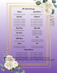 Wedding Invitation - Entourage Page Template | PosterMyWall