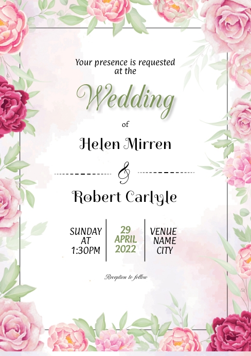 Blank Invitation Card Design