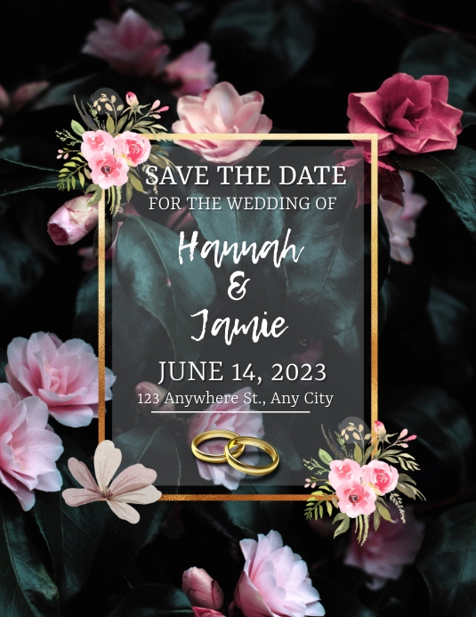 wedding invitation flyer,wedding card post Template | PosterMyWall