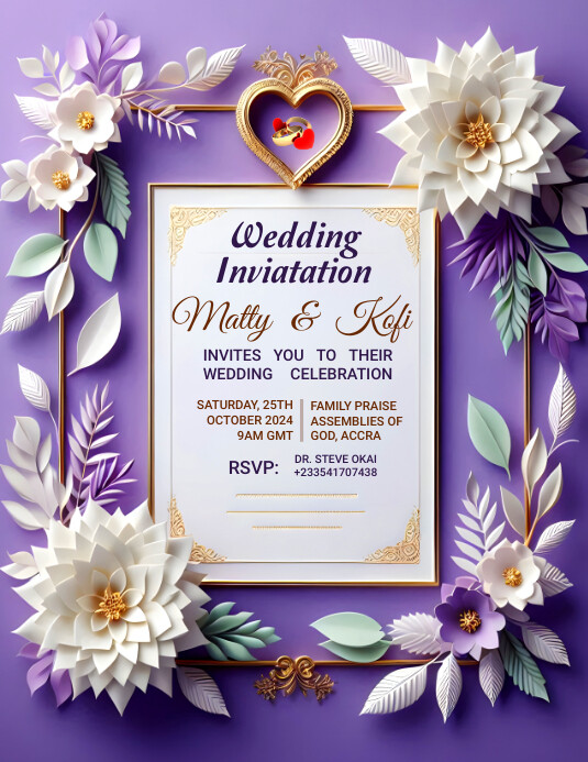 Wedding Invitation Flyer Template | PosterMyWall