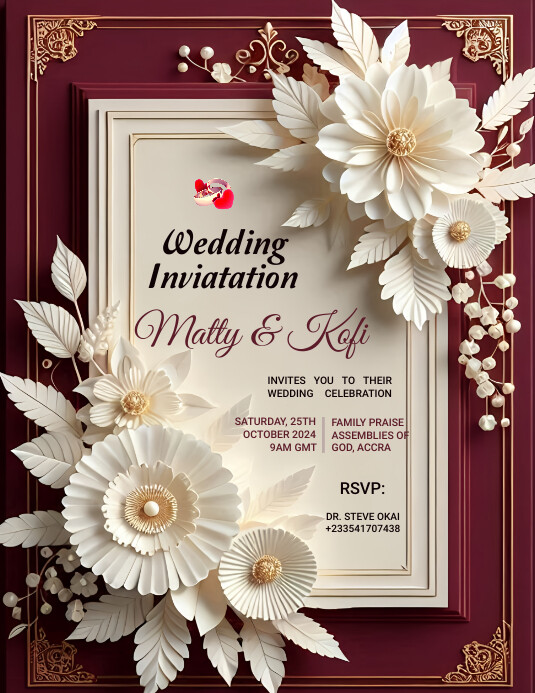 Wedding Invitation Flyer Template | PosterMyWall