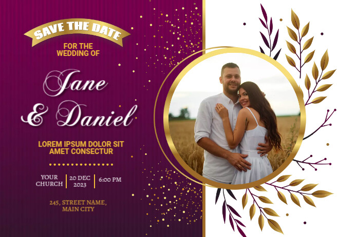 Wedding Invitation Flyer Template | PosterMyWall