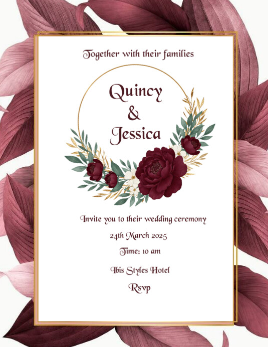 Wedding Invitation Flyer Template | PosterMyWall