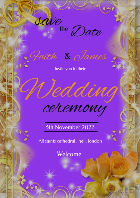 wedding invitation flyer Template | PosterMyWall
