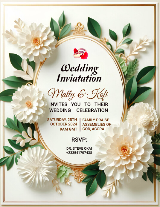 Wedding Invitation Flyer Template | PosterMyWall