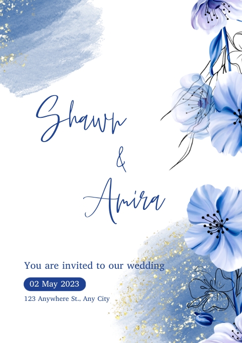 Wedding Invitation Flyer Template | PosterMyWall