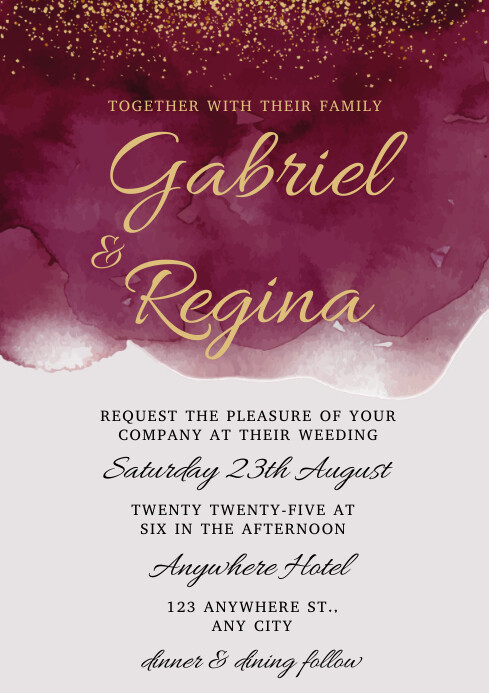 Plantilla de Wedding Invitation Flyer | PosterMyWall