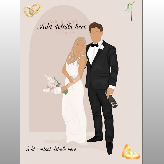 Wedding Invitation flyer Template | PosterMyWall