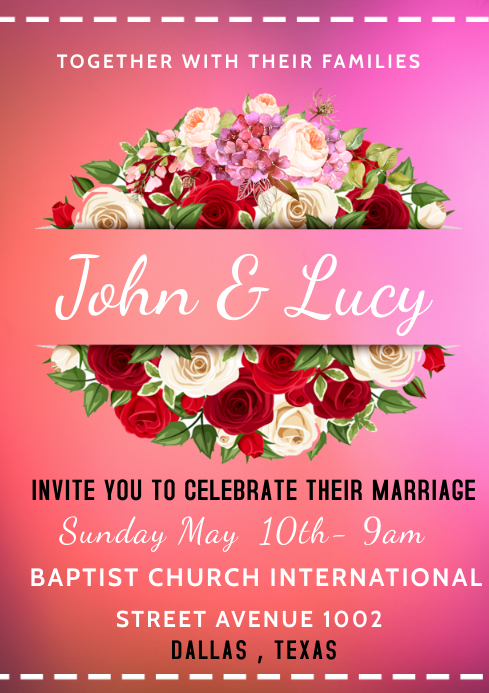 Wedding Invitation Flyer Template | PosterMyWall