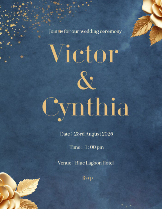 Wedding invitation flyer Template | PosterMyWall