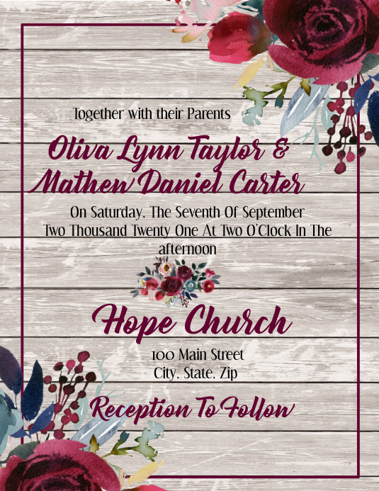 Bogo Wedding Invite Template | PosterMyWall