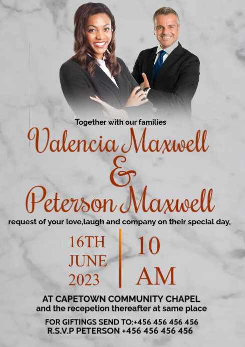 wedding invitation flyer template | PosterMyWall