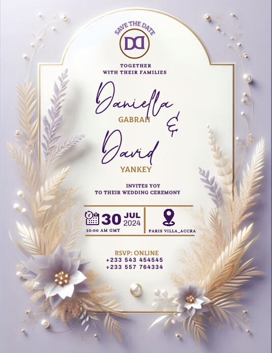 Copy of Wedding Invitation Flyer Template | PosterMyWall