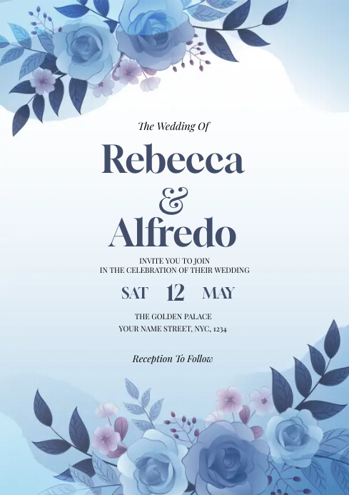 Wedding Invitation Flyer Template | PosterMyWall