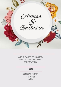 wedding invitation frame Template | PosterMyWall