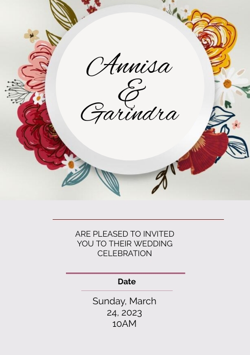 Copy of wedding invitation frame (1) | PosterMyWall