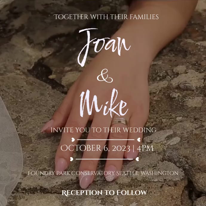 Copy of wedding invitation Instagram post | PosterMyWall