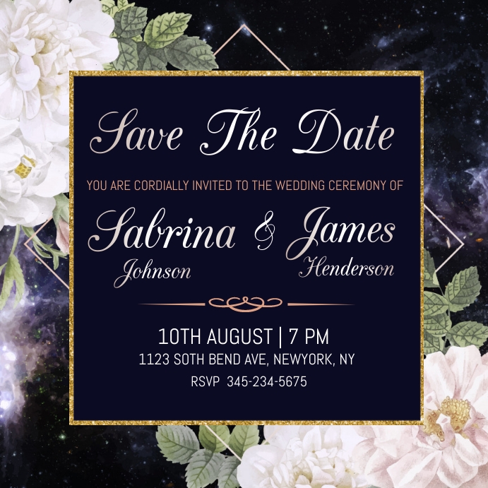 Wedding invitation instagram post Template | PosterMyWall