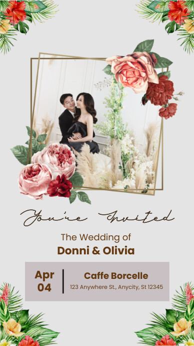 Wedding Invitation Instagram Story Template | PosterMyWall