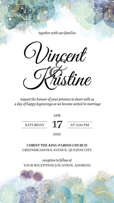 Copy of Wedding Invitation Instagram Story | PosterMyWall