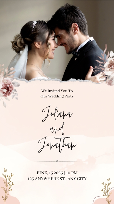 Wedding Invitation Instagram Story Template | PosterMyWall
