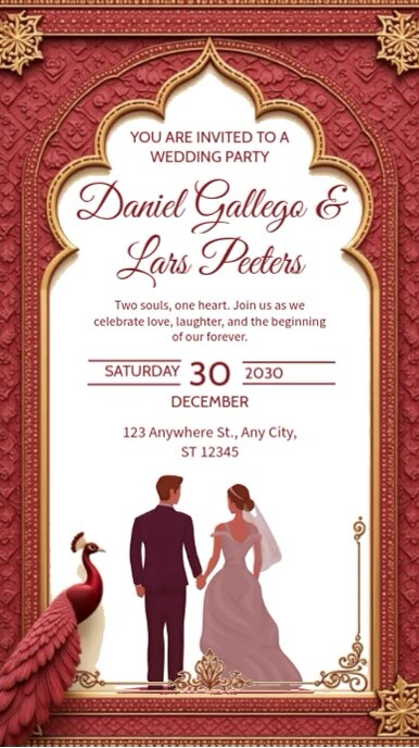 Wedding Invitation Instagram Story Template | PosterMyWall