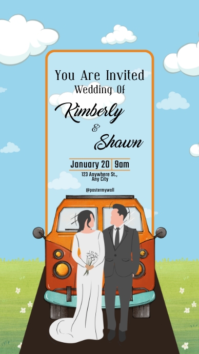 Wedding Invitation Instagram Story Template | PosterMyWall