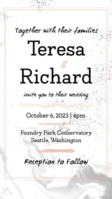 Wedding Invitation Instagram Story Template | PosterMyWall