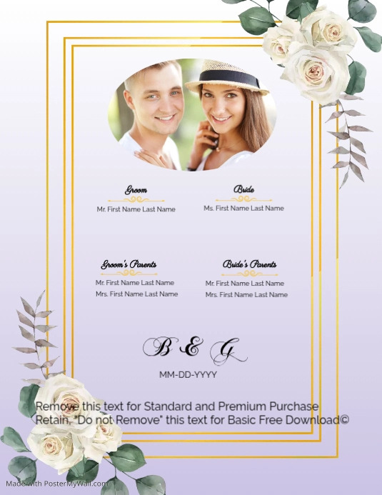 Copy of Wedding Invitation - Parent Page (LPurple) | PosterMyWall