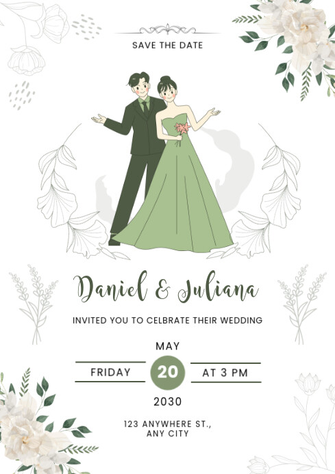 Wedding Invitation Poster Template | PosterMyWall