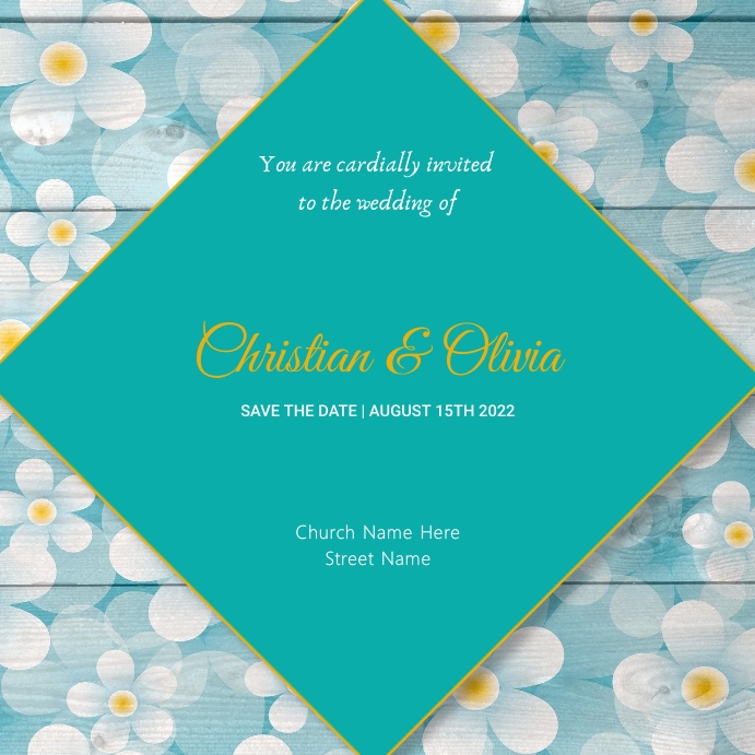 Wedding Invitation Poster Template | PosterMyWall
