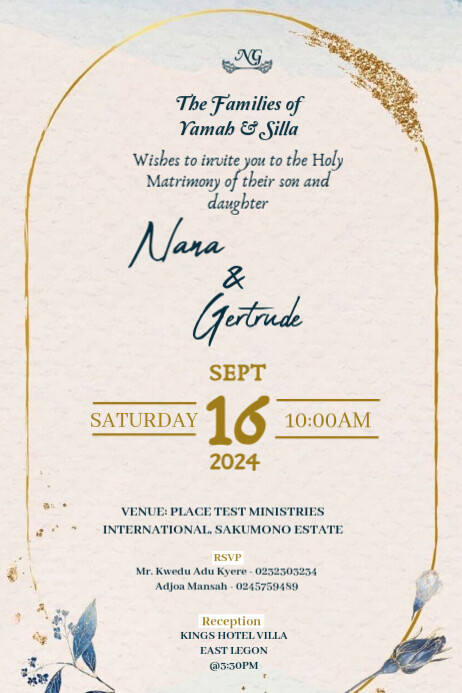 Wedding Invitation Poster Template | PosterMyWall