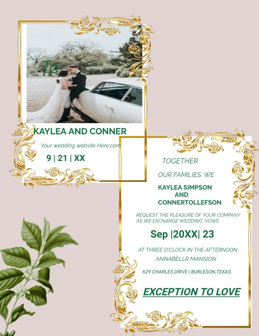 Wedding invitation poster Template | PosterMyWall