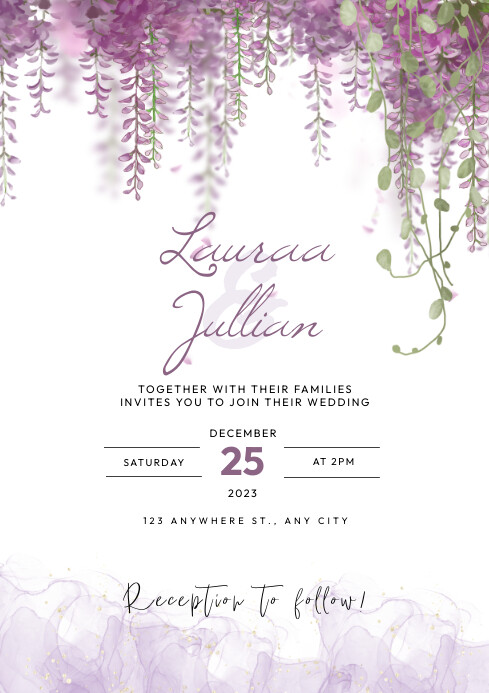 Wedding Invitation poster template | PosterMyWall